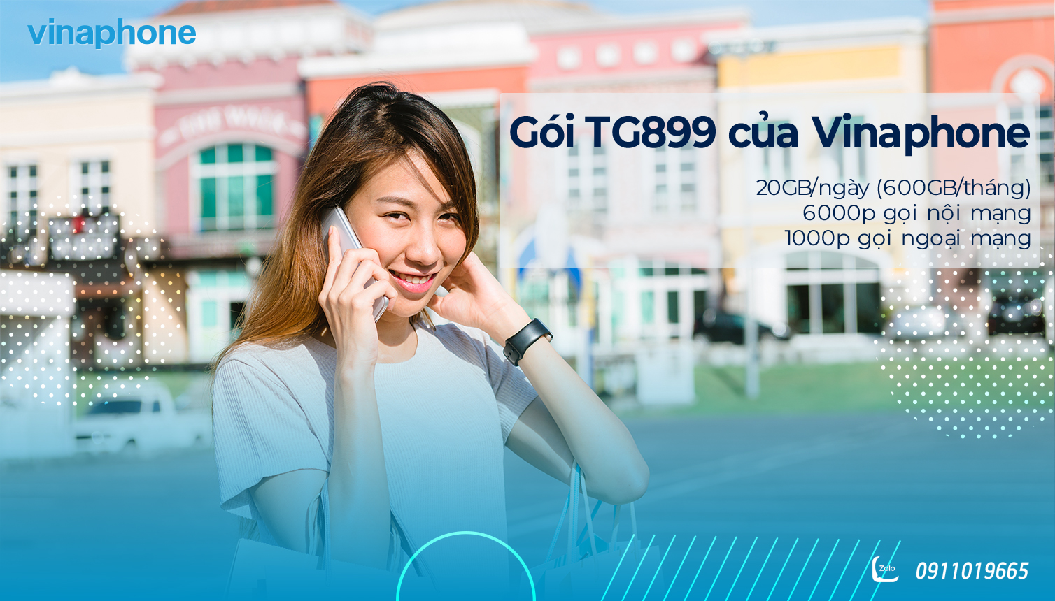 Đăng ký gói TG899 của VinaPhone nhận ngay 600GB + 7000 phút gọi